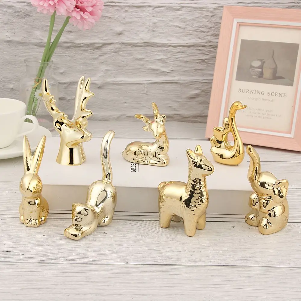 1PCS-Mini-Gold-Color-Ceramic-Crafts-Figurines-Ornaments-Home-Decoration ...