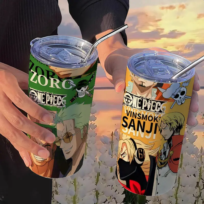 One-Piece-Monkey-D-Luffy-Roronoa-Zoro-Water-Bottle-Coffee-Cup-with ...