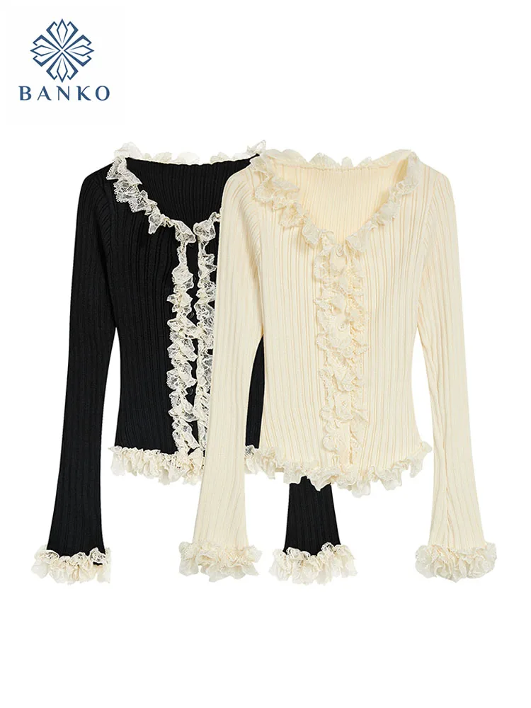 French-Elegant-Luxury-O-Neck-Cardigans-2000s-Aesthetic-Gyaru-Lace-Sweet ...