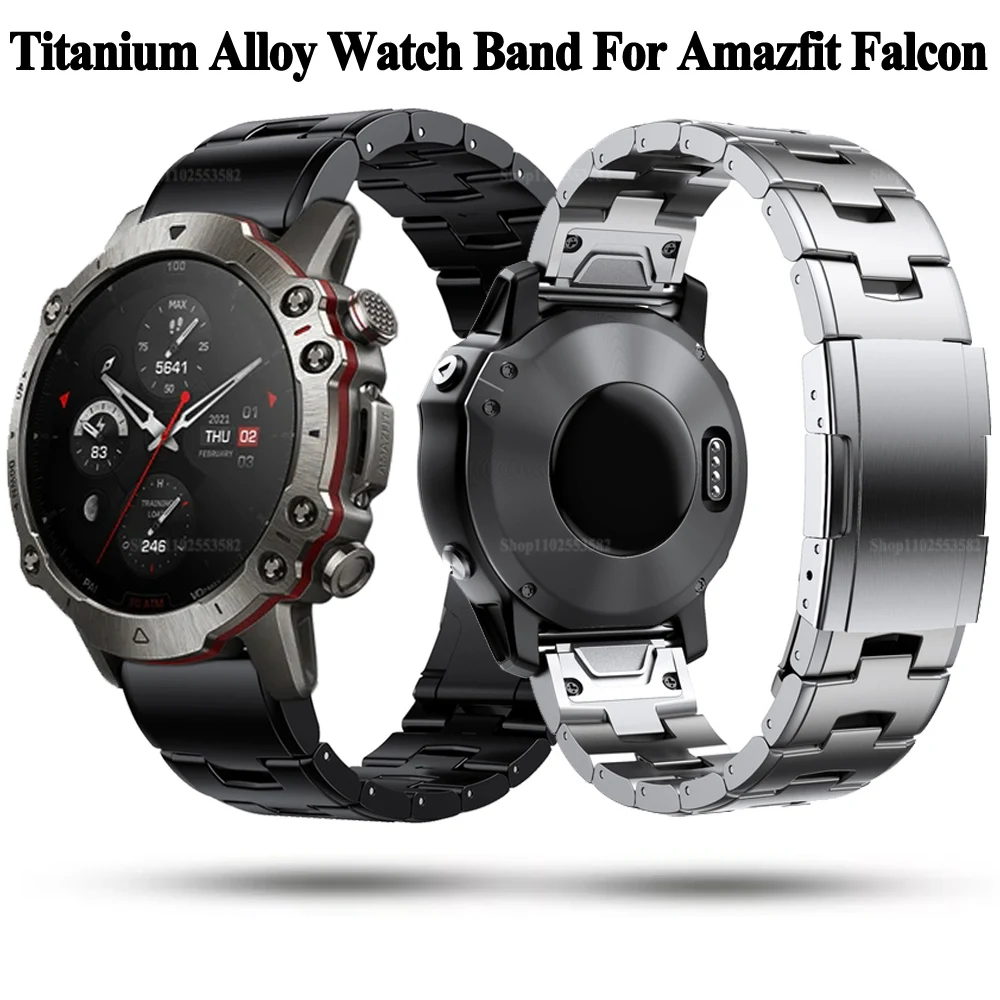 Quick Release Titanium Alloy Watch Strap For Amazfit Falcon Smartwatch ...