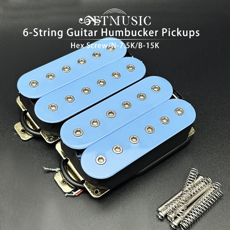 Guitar-Humbucker-12-Adjustable-Hex-Screw-Dual-Coil-6-String-Electric ...