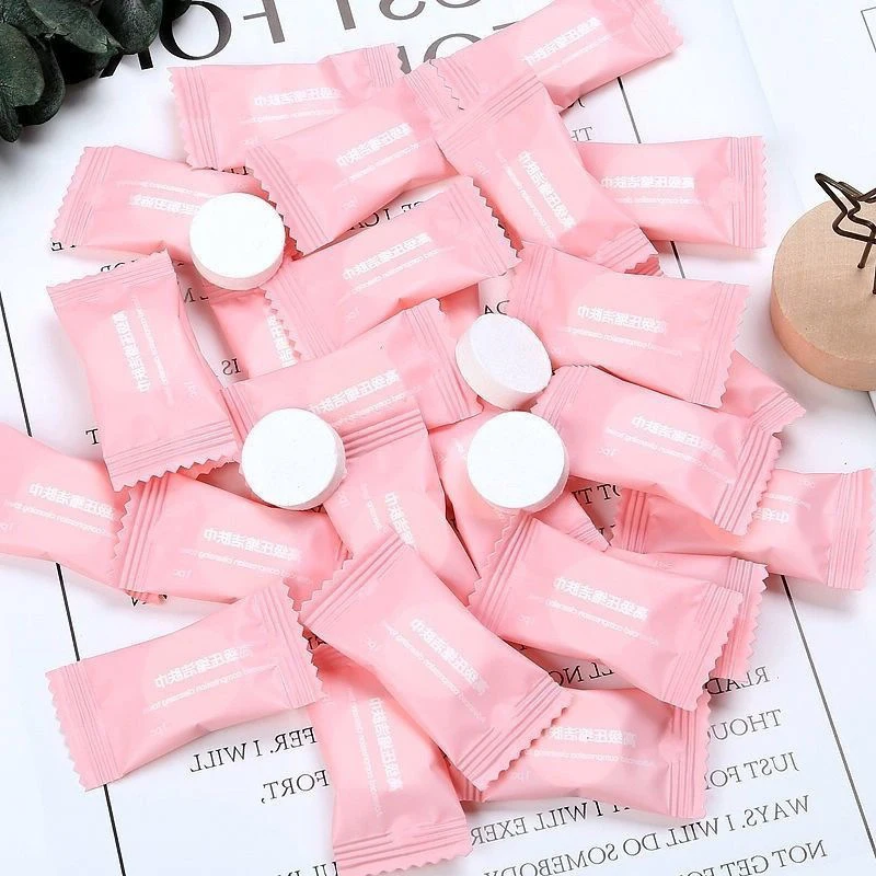 50pcs/lot Mini Compressed Towel Disposable Capsules Towel Magic Face ...