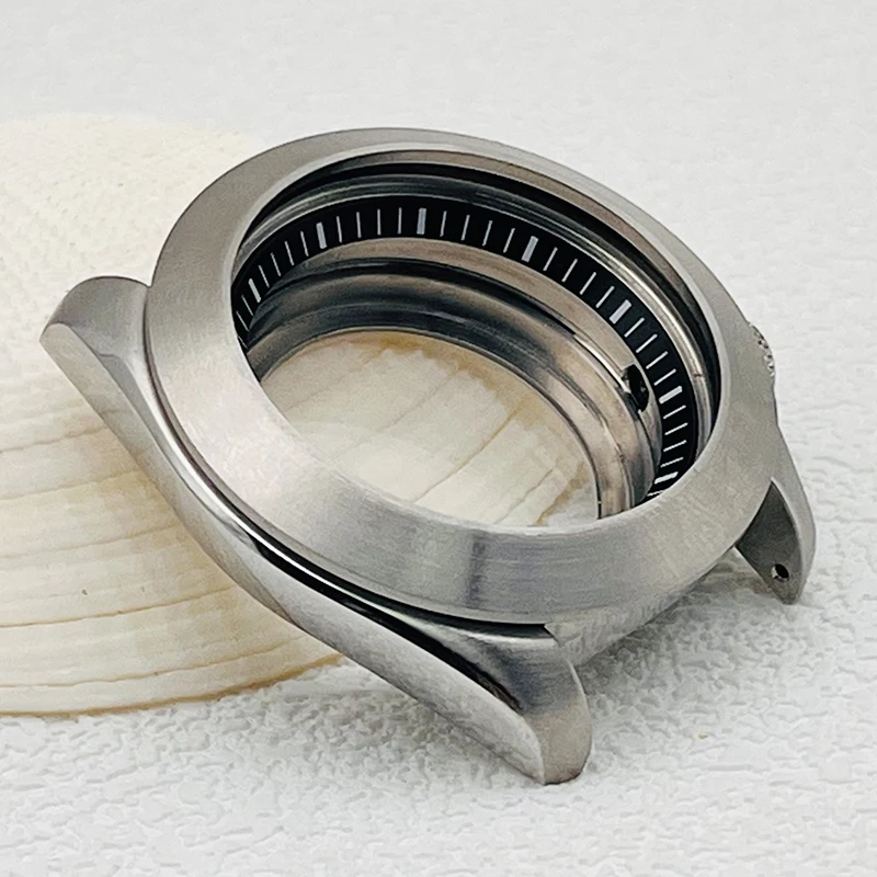 41mm Stainless Steel Silver Watch Case Bezel Transparent Bottom Back ...