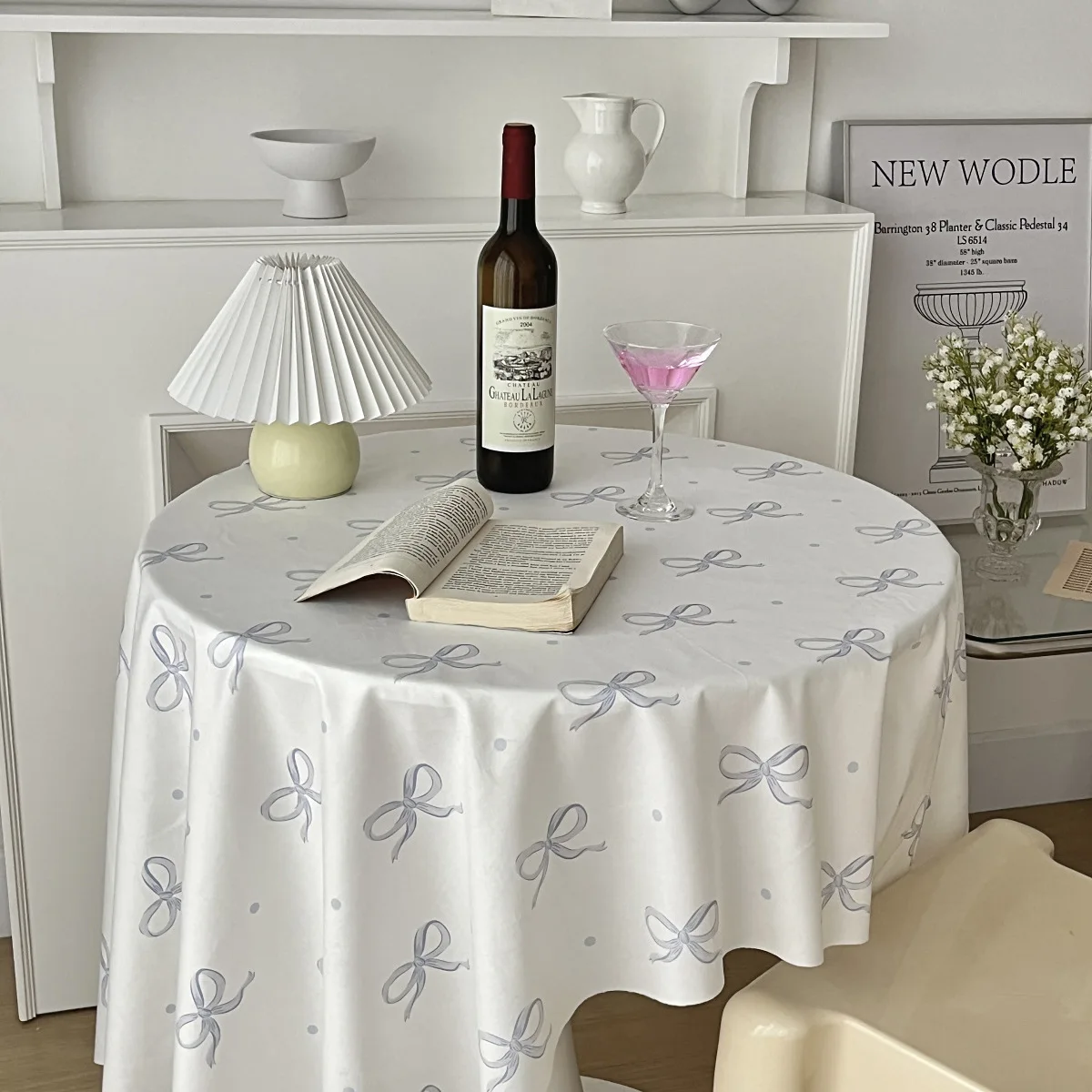 Rectangular-Table-Cloth-Bow-Pattern-Tablecloth-for-Dining-Table-Coffee ...