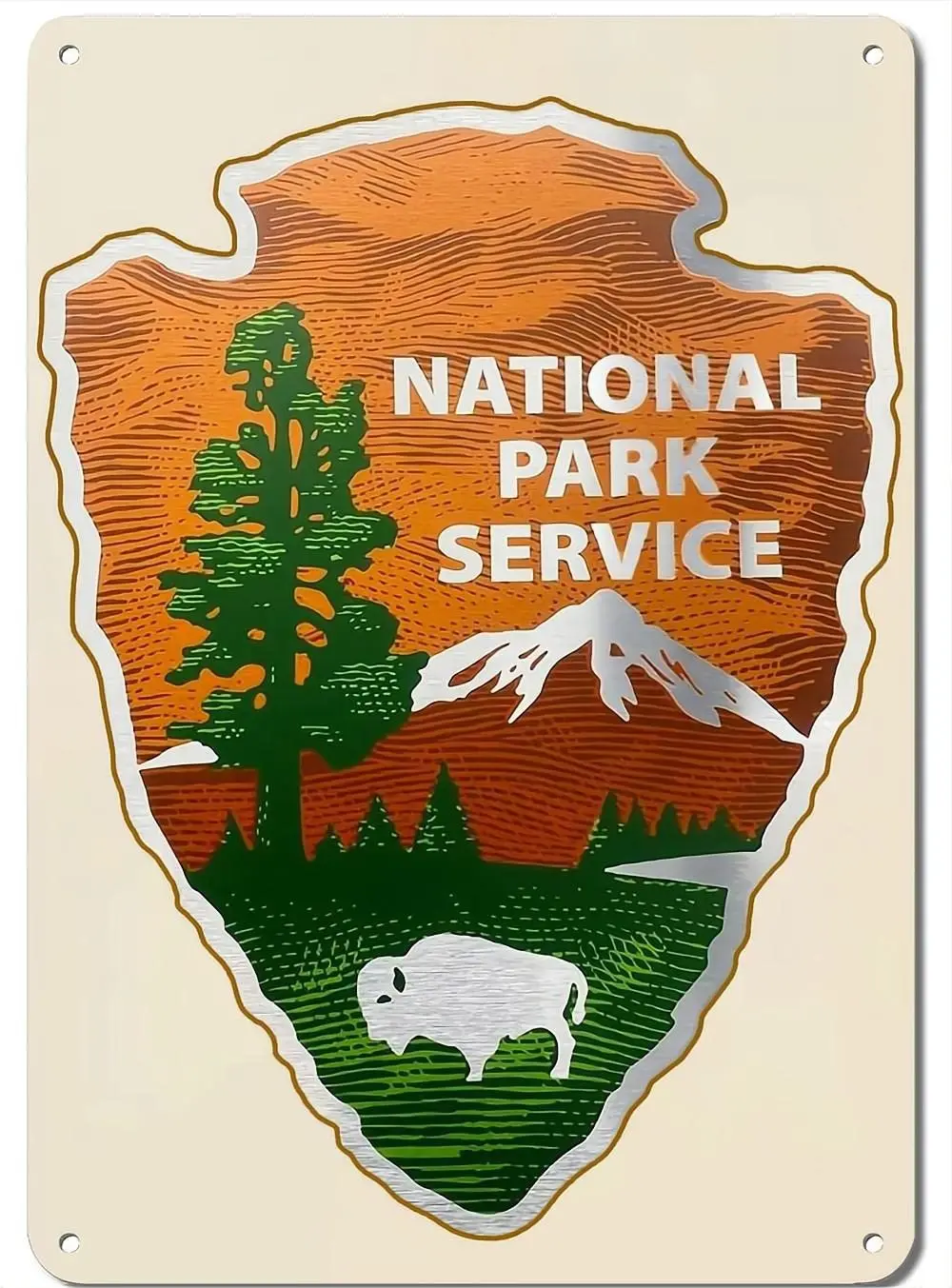 National Park Service Sign Tourism Rustic Design Suitable for Vintage ...