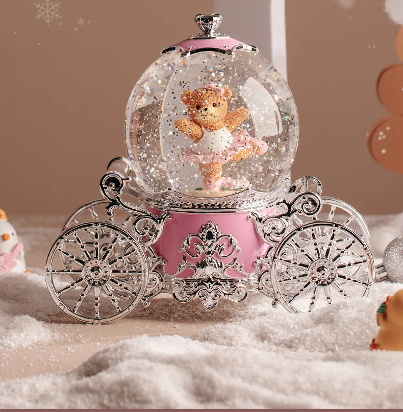 Christmas Gift Rotating Fantasy Crystal Ball Automatic Falling Snow ...
