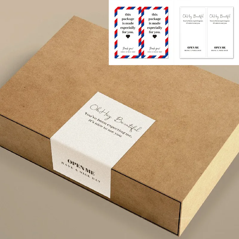 50Pcs-10CM-5CM-Rectangle-Thank-You-Labels-Stickers-For-Gift-Box-Package ...