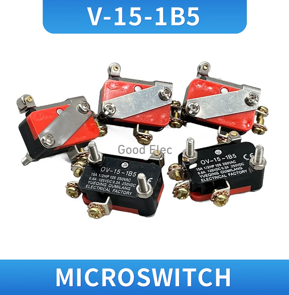 5PCS-V-15-1B5-Small-travel-switch-V-15-1B5-Limit-self-reset-micro-micro ...