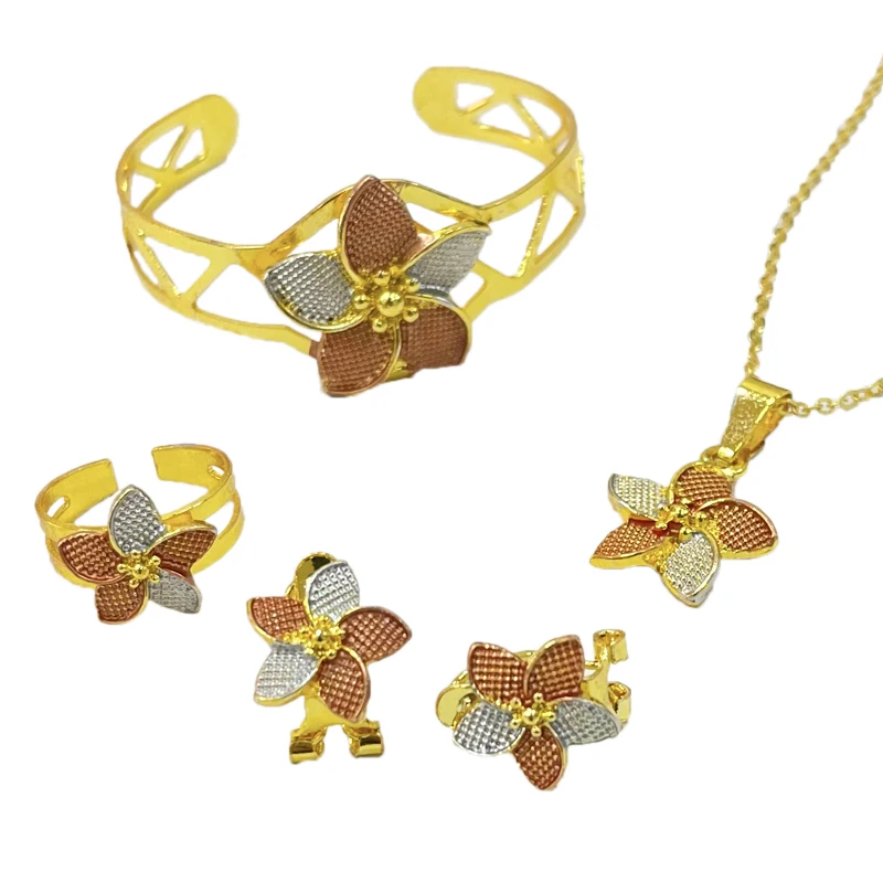 Floral-Baby-Jewelry-Set-24k-Gold-Two-Color-Trinkets-Color-Love-Baby ...