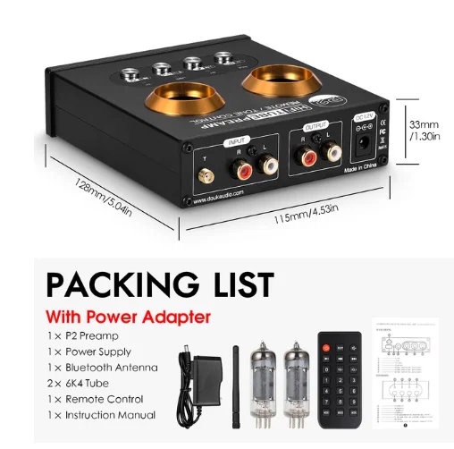 Douk-Audio-P2-preamplificador-de-tubo-de-vac-o-HiFi-receptor-est-reo ...