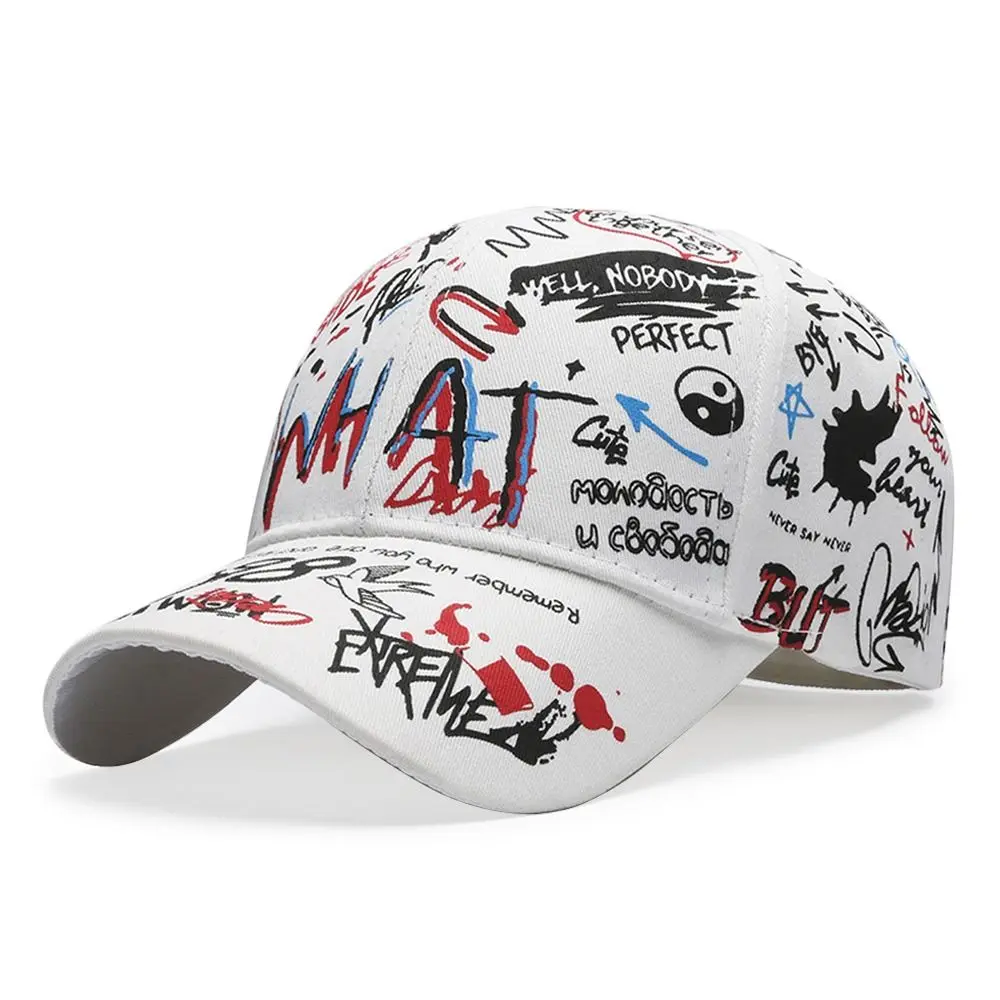 Casual Letter Graffiti Baseball Cap Hip Hop Breathable Sun Hat Outdoor ...