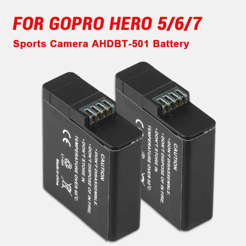 Battery for Gopro Hero 7 6 5 GoPro5 Hero5 Gopro7 Hero7 Gopro6 Hero6 ...