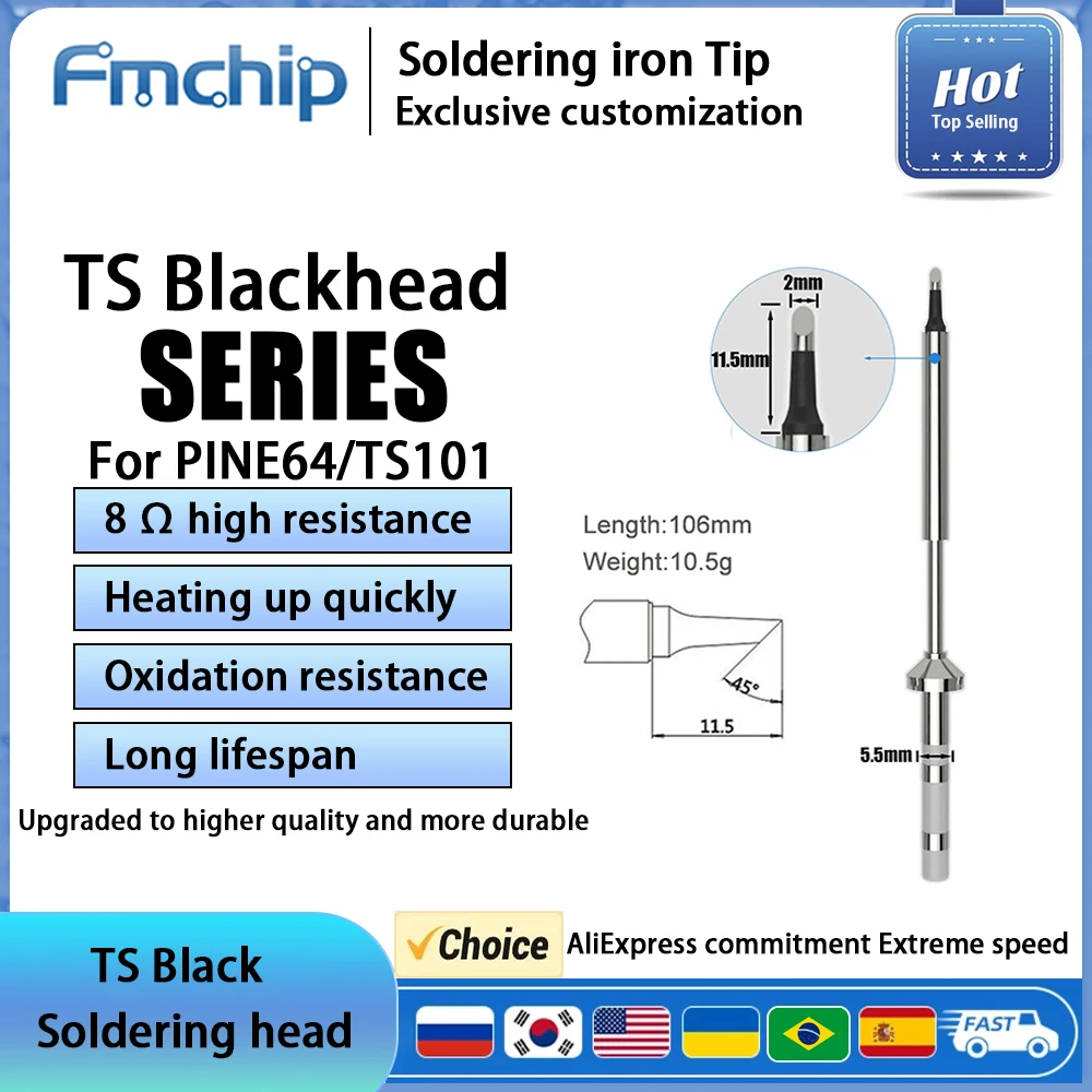 TS100-TS101-Pine64-High-quality-Replacement-Black-soldering-head-Quick ...