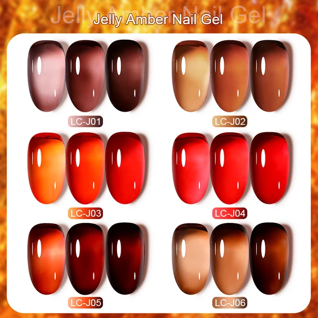 LILYCUTE 7ML Jelly Amber Gel Nail Polish | LILYCUTE