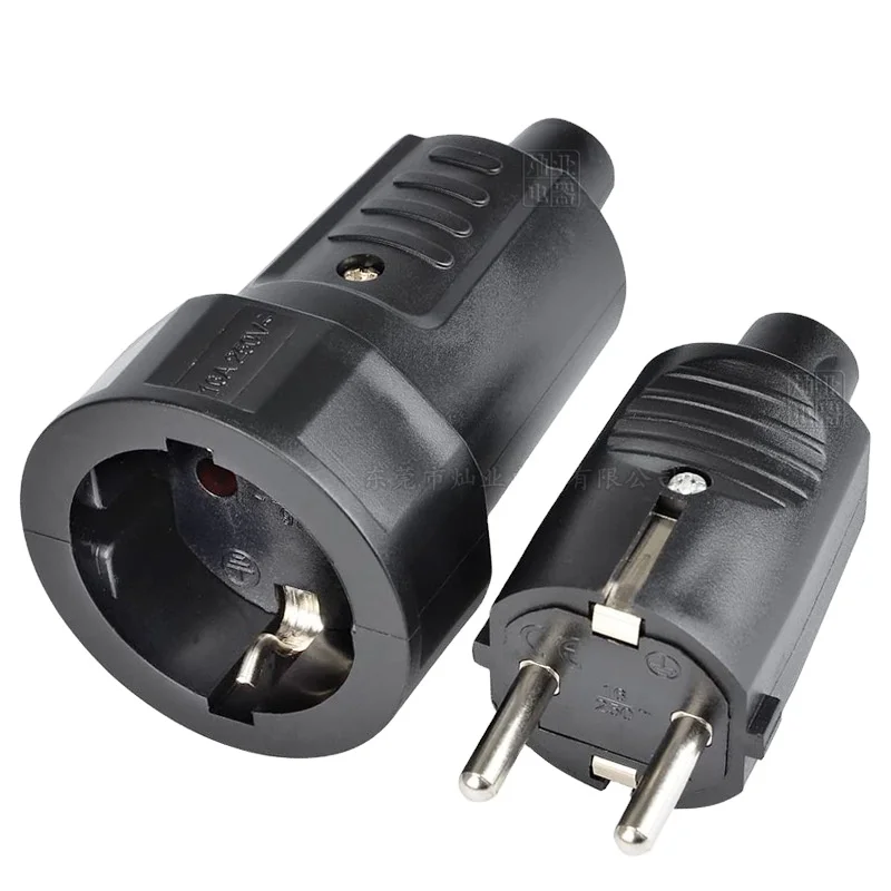 250V-16A-Male-Female-Assembly-Receptacle-connector-french-Russia-Korea ...