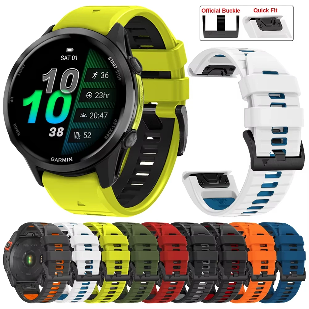 Quick Fit Strap for Garmin Fenix 8 7X 7 Pro Fenix 6X 6 5X 5Plus Tactix ...