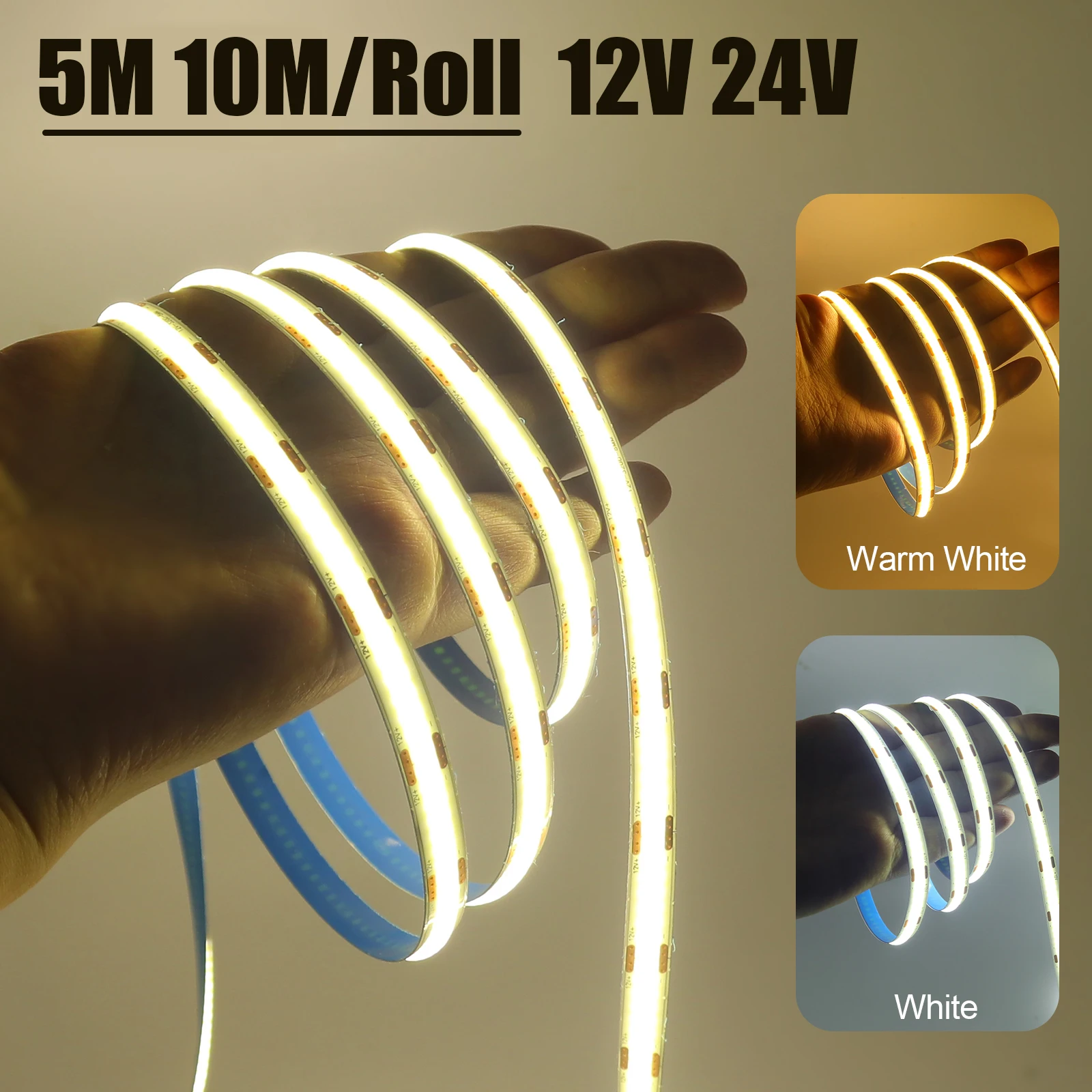 Fita-flex-vel-Corda-LED-Strip-Light-COB-Strip-Home-Decor-DC-12V-24V ...
