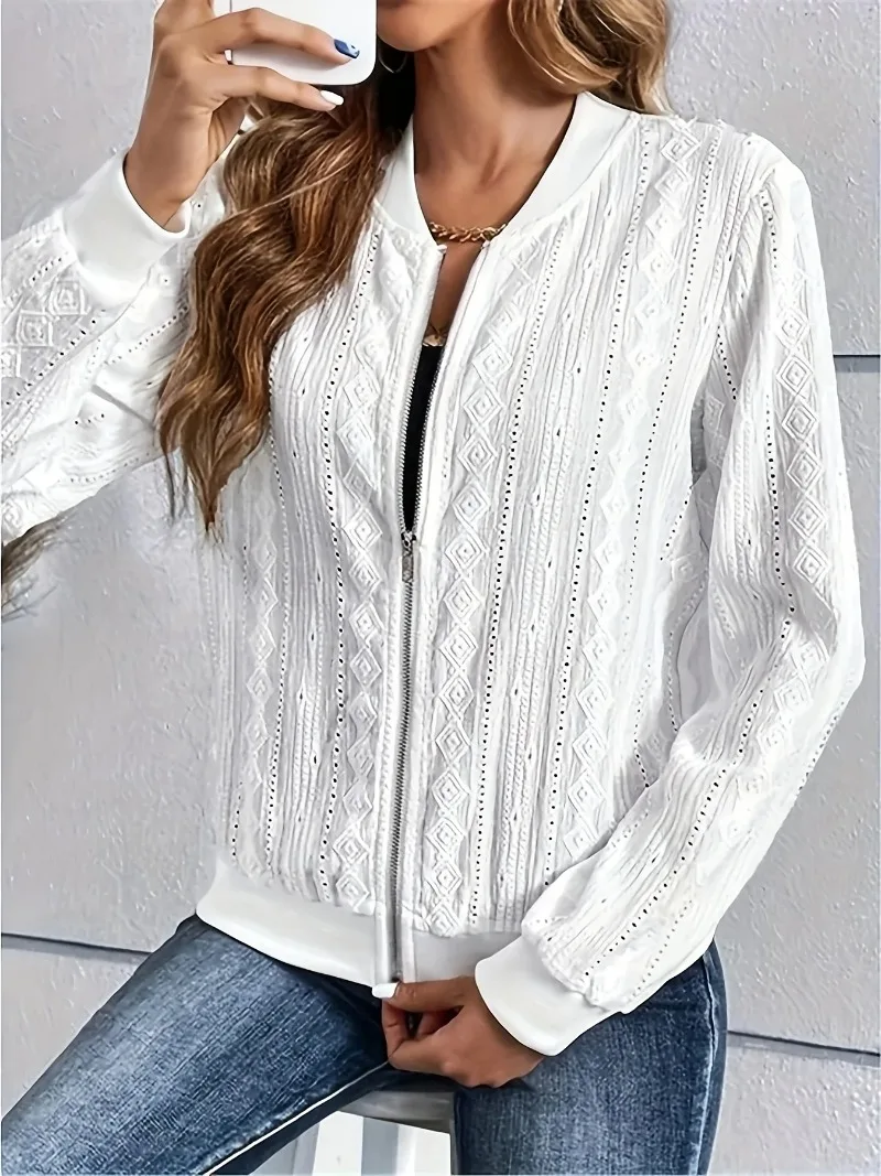 Plus-Size-1XL-5XL-Women-s-Casual-Round-Neck-Jacket-Spring-and-Autumn ...