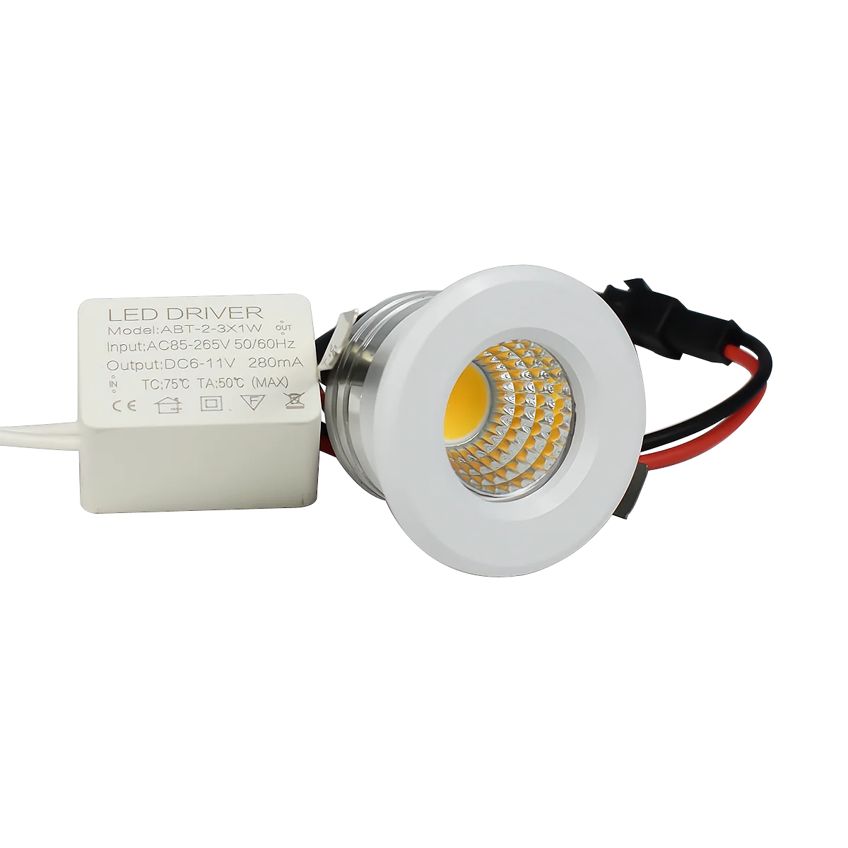 Mini LED Spot Downlights COB 3W 270lm 110V 220V Dimmable Cabinet Light ...