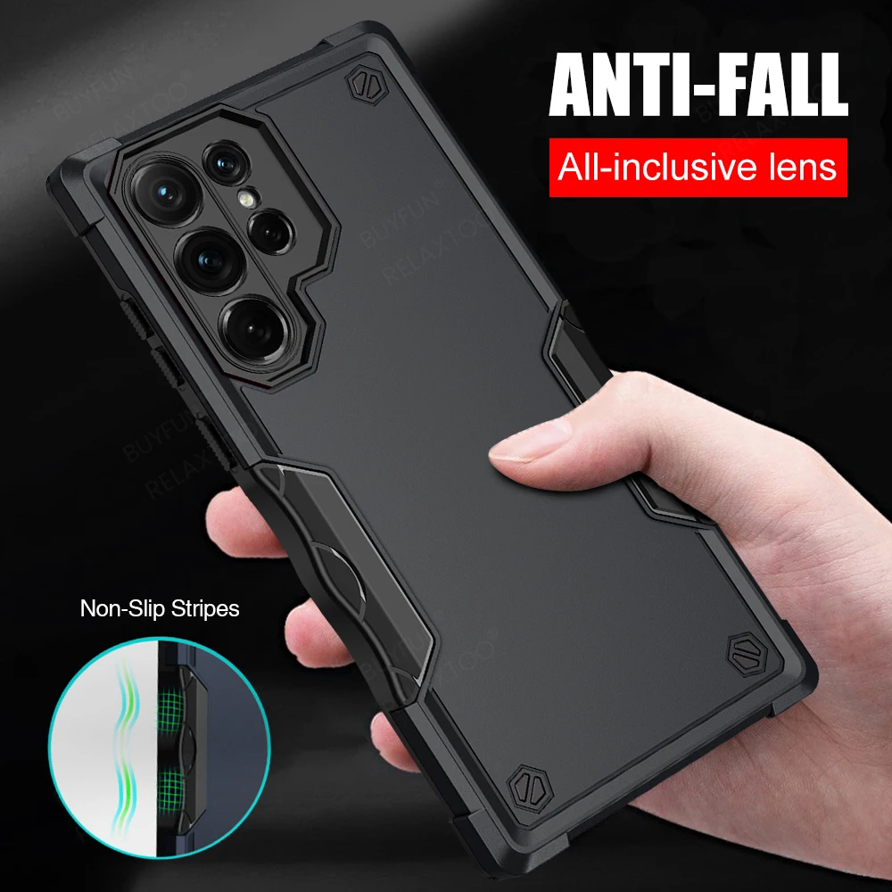Light-Armor Rugged Anti-Fall Protect Shell For Samsung Galaxy S23 Ultra Case Camera Shockproof ...