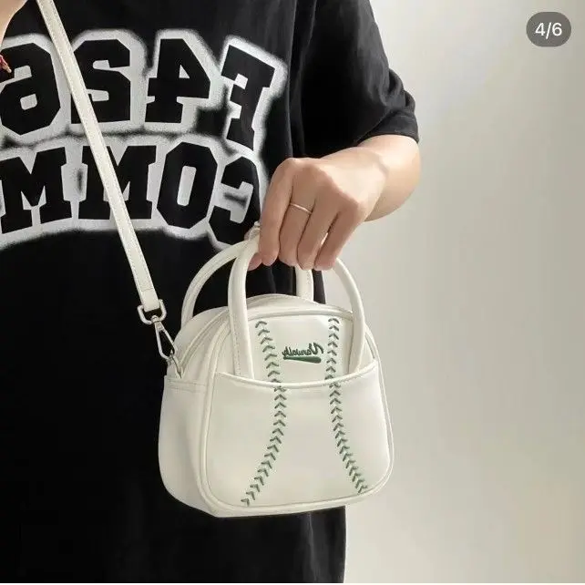 American-Retro-Cute-Baseball-Large-Capacity-Pu-Leather-Fashion-Small ...