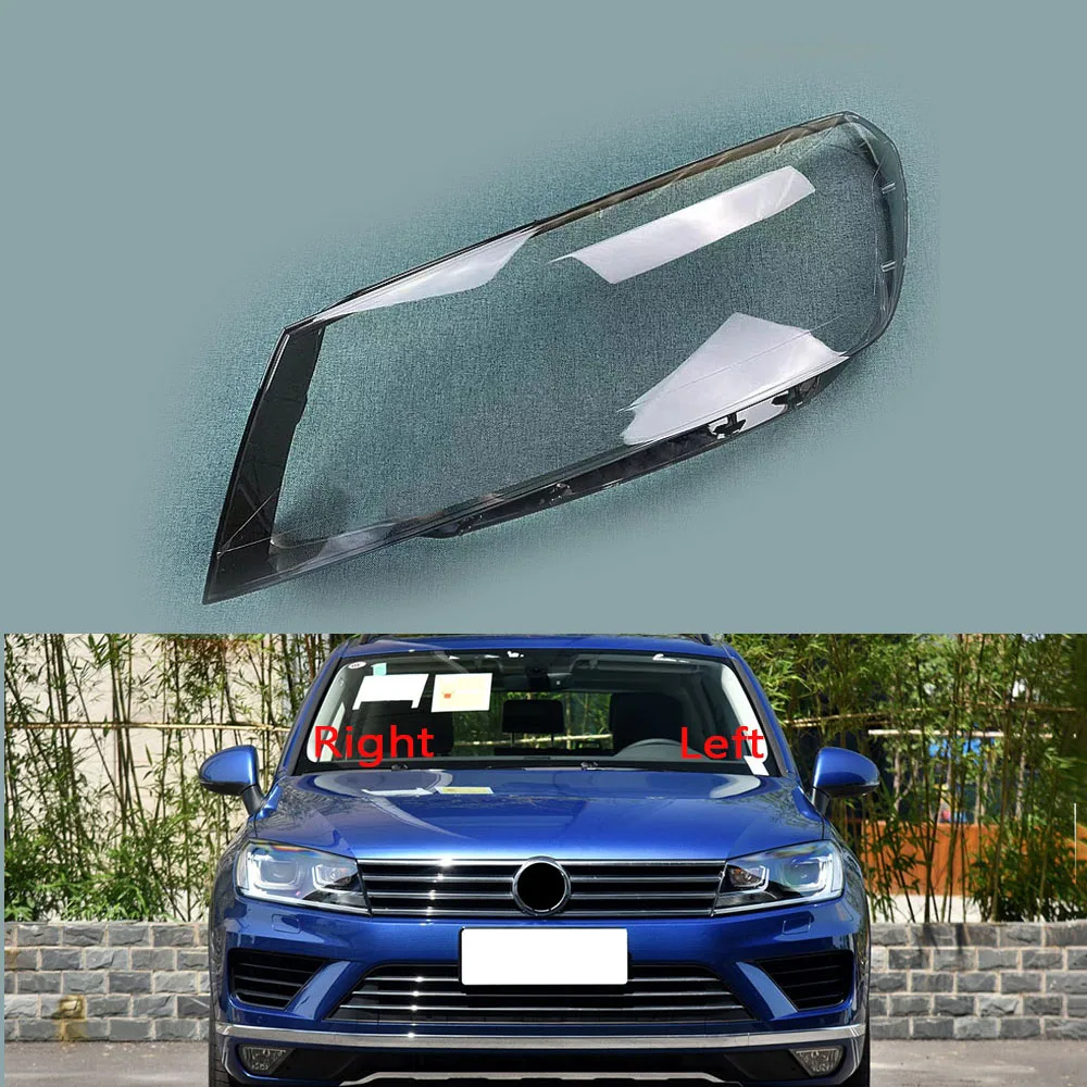 For VW Touareg 2016 2017 2018 Car Headlight Shade Cover Shell Lamp ...