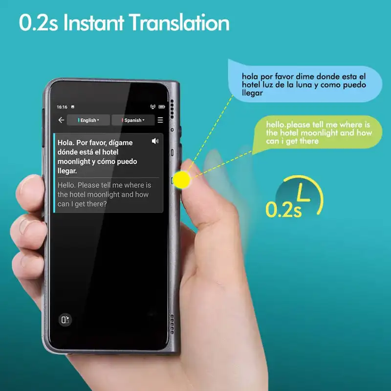 Timekettle-Fluentalk-T1-Language-Translator-with-4-HD-Screen-Support-40 ...
