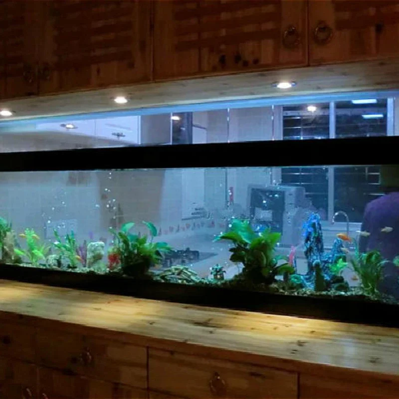 Embedded-Ecological-Fish-Tank-Sideboard-Cabinet-Desktop-Aquarium-Glass ...