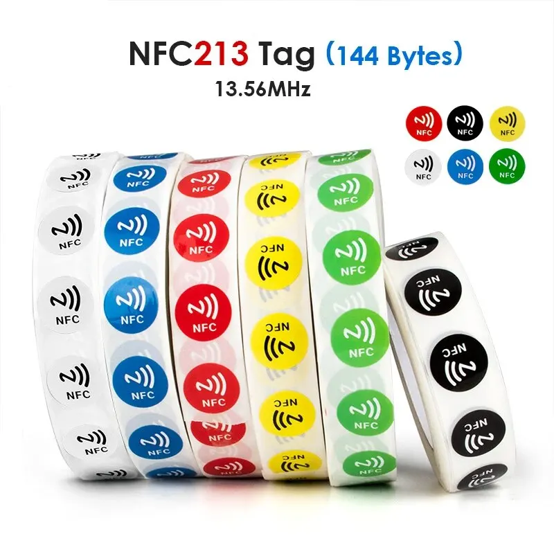 6pcs-NFC-Ntag213-144-Bytes-Wet-Tag-Stickers-13-56MHz-ISO14443A-Ntag-213 ...