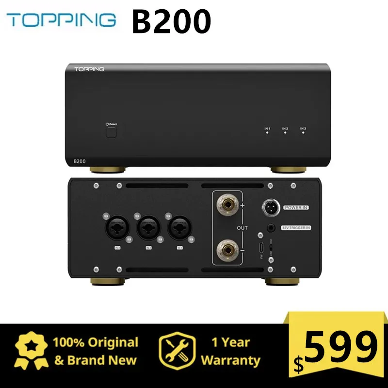 NEW-TOPPING-B200-mono-pure-power-amplifier-SNR-DNR-145dB-Three-sets-of ...