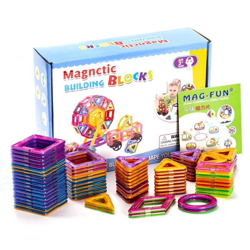 68 pièces-Décennie s de construction magnétiques pour enfants, jouet de ...