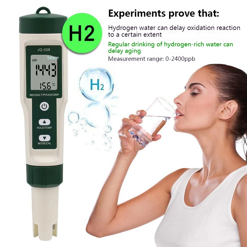 Pluma de prueba de agua 10 en 1, medidor de Ph, TDS, EC, sal, TEMP, S.G, ORP, H2, fertil ...