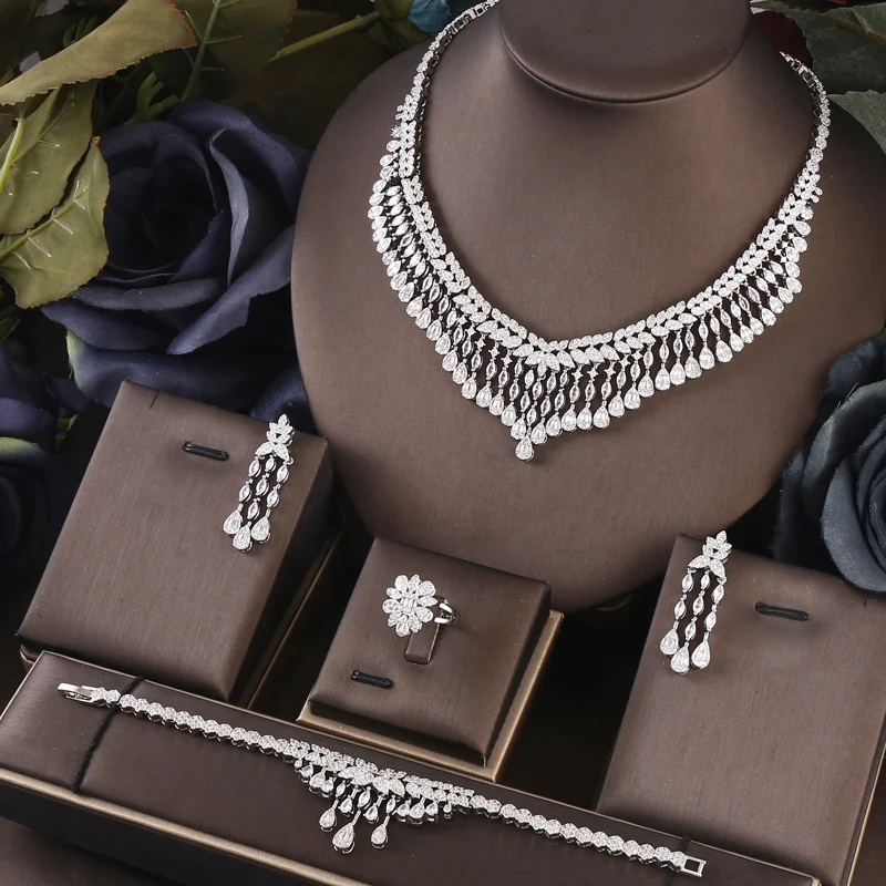 Janekelly-4pcs-Bridal-Zirconia-Full-Jewelry-Sets-For-Women-Party-Luxury ...