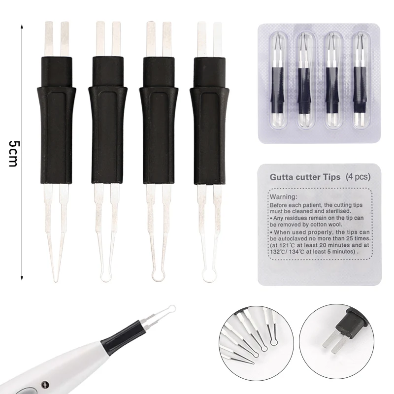 4pcs/pack Dental Heated Gutta Cutter Tips for Gutta Percha Point ...