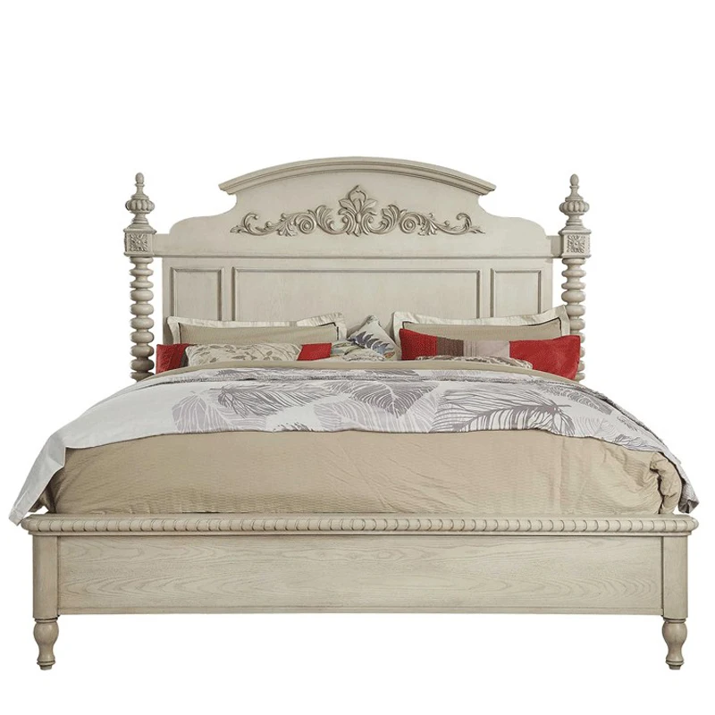 Solid-wood-white-carved-Roman-columns-retro-distressed-1-8-meter-high ...