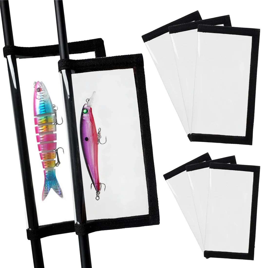 4/10PCS Fishing Lure Wraps Covers Durable Clear PVC Fishing Bait ...