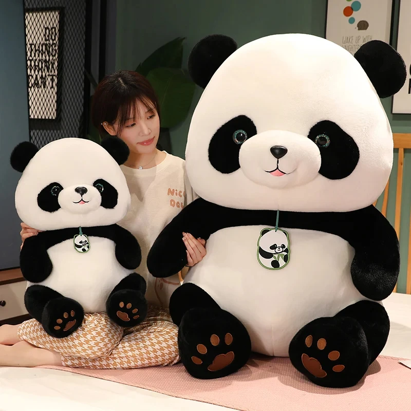 24/30/40/50cm Kawaii Round Fat Panda Plush Toy Cute Stuffed Animal ...