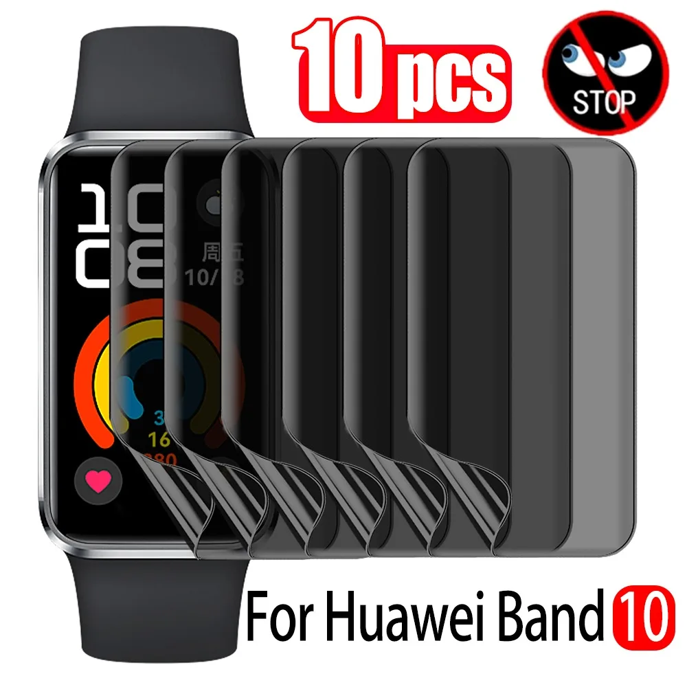 1-10pcs Hydrogel Film for Huawei Band 10 Anti-Spy Films Smart Band HD ...
