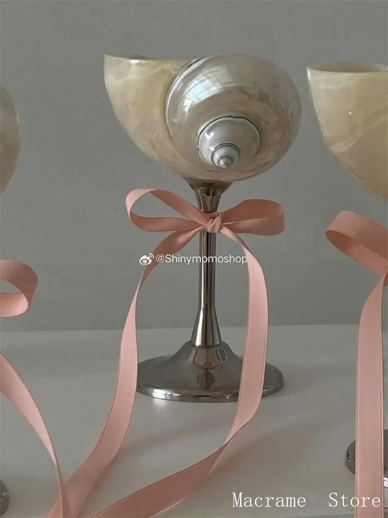 Nature-Natural-Conch-Shell-Glass-Stem-Cup-Champagne-Mug-Goblet ...