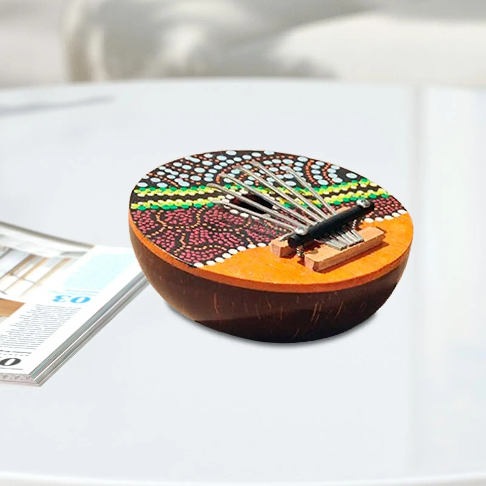 Thumb-Piano-Handpainted-Patterns-Coconut-Shell-Kalimba-Clearly-Sound-7 ...