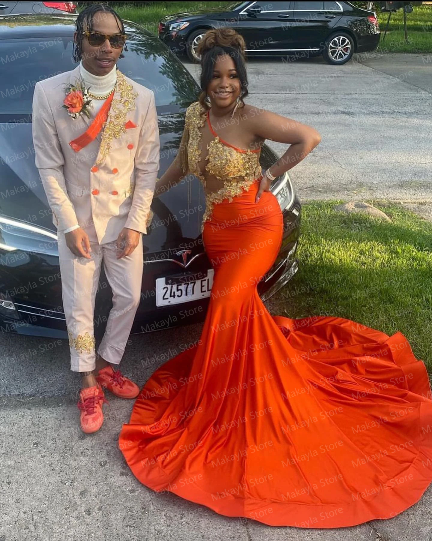 Hunter Orange Prom Dresses