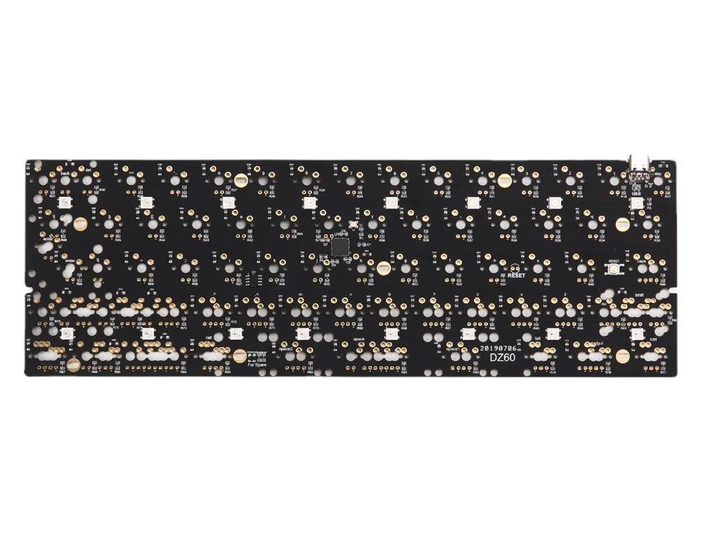 Kbdfans Dz60 Pcb Soldering Pcb 61 64 Keys Mechanical Keyboard Pcb Qmk ...