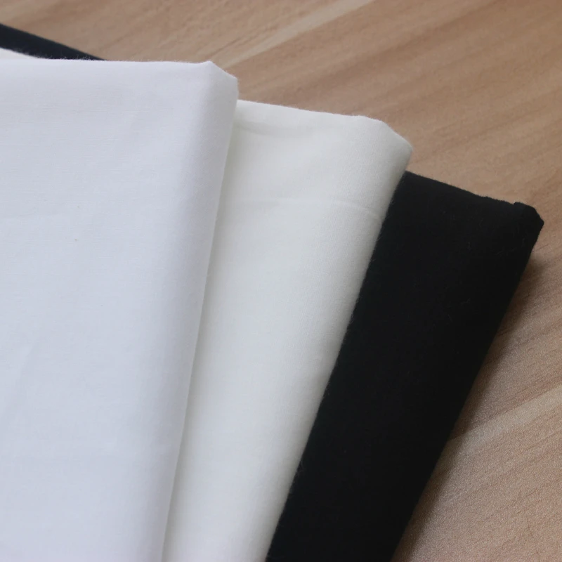 150cm-X-50cm-Breathable-Thin-White-Black-Plain-Cloth-Lining-Cotton ...