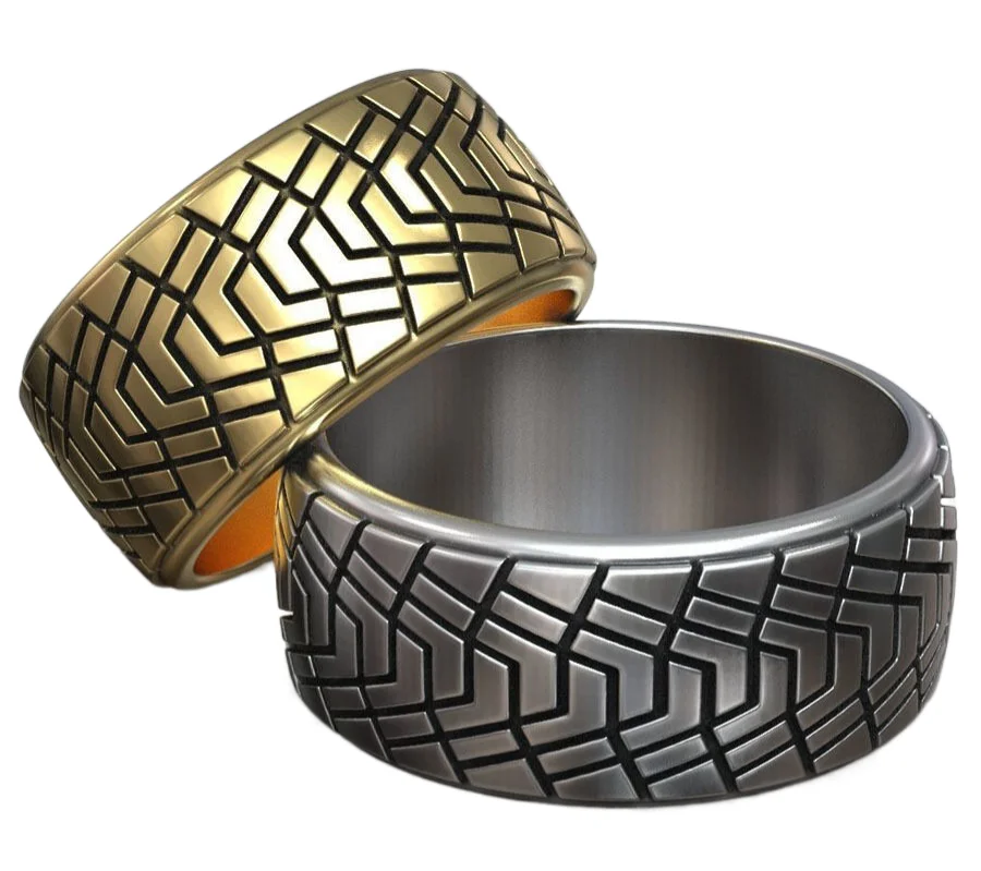 Mud Tire Engagement Rings