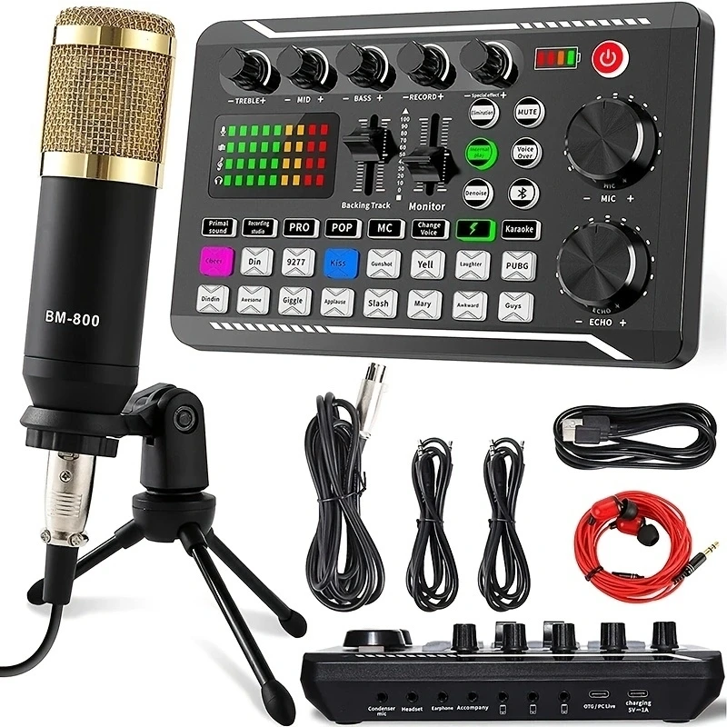 Streaming-Microphone-Kit-with-Audio-Mixer-and-Condenser-Microphone ...