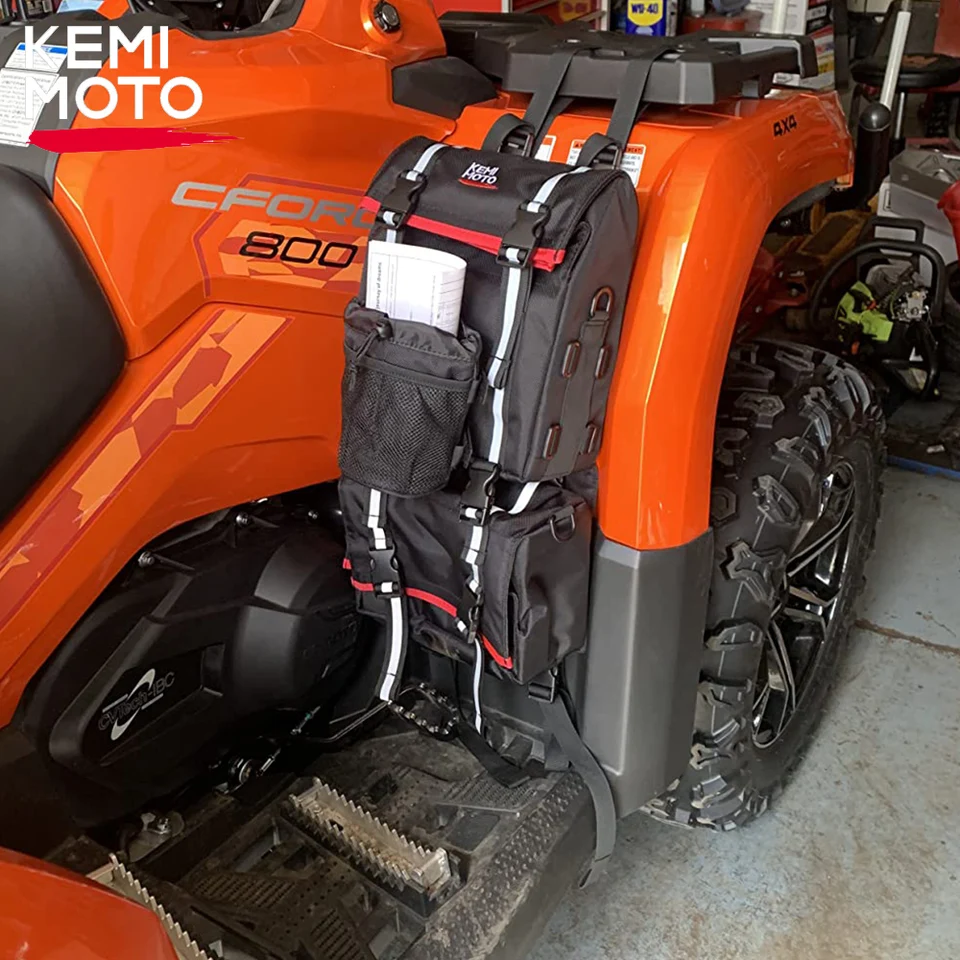 Kemimoto Rear Luggage Rear Seat Bag Kemimoto ATV Storage Bags ATV Rack ...