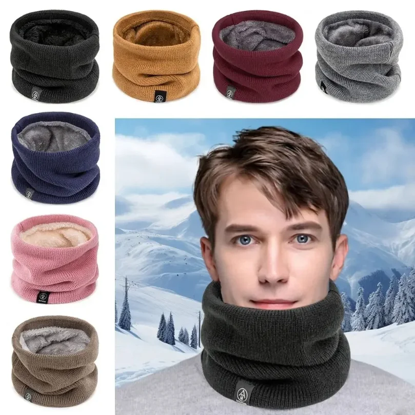 Fleece Neck Gaiter Windproof Warm Face Scarf for Men Women Winter ...