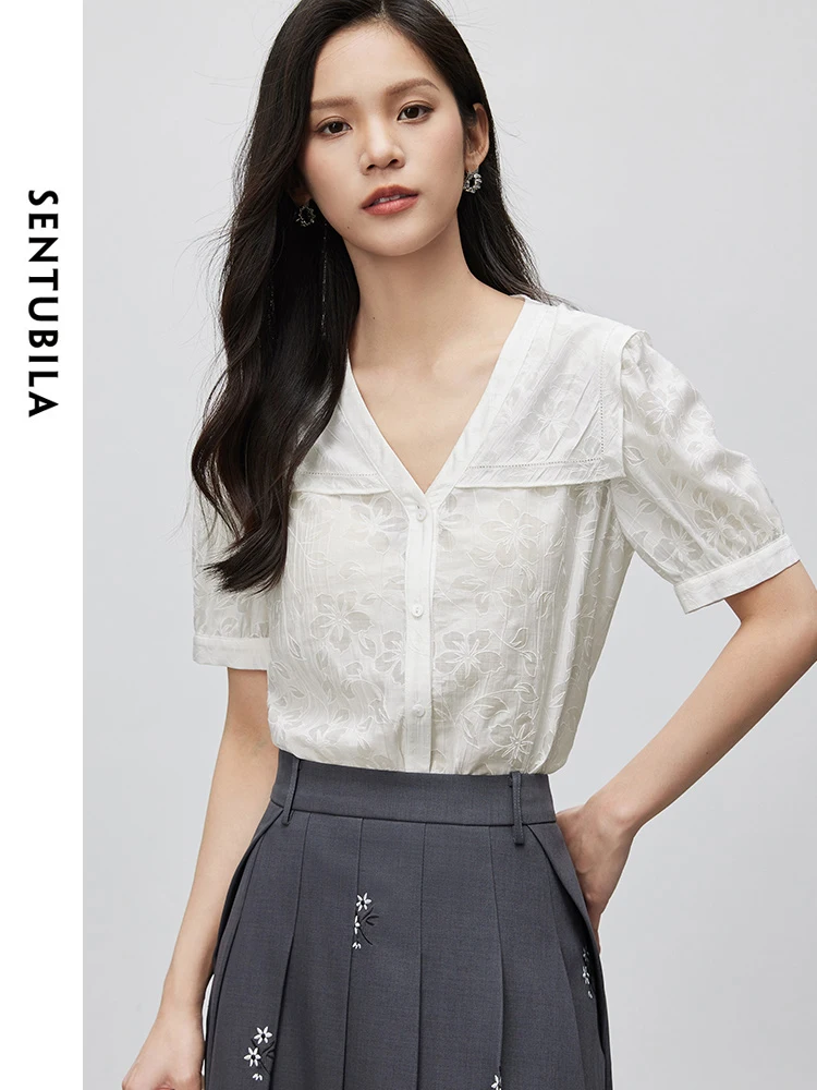 SENTUBILA-Fashion-Oversized-Lapel-Short-Sleeve-Shirt-2024-Summer-New ...