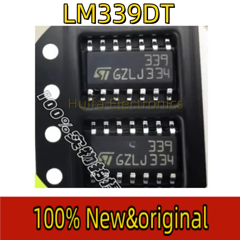 10PCS/lot 100% new New Original LM339DT LM339 SOP-14 Quad Voltage ...