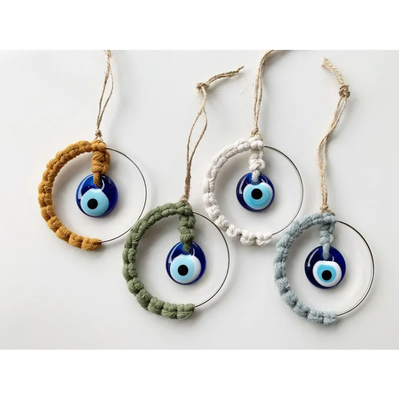 Lucky-Eye-Glass-Blue-Turkish-Evil-Eye-Pendant-Macrame-Wall-Hanging ...